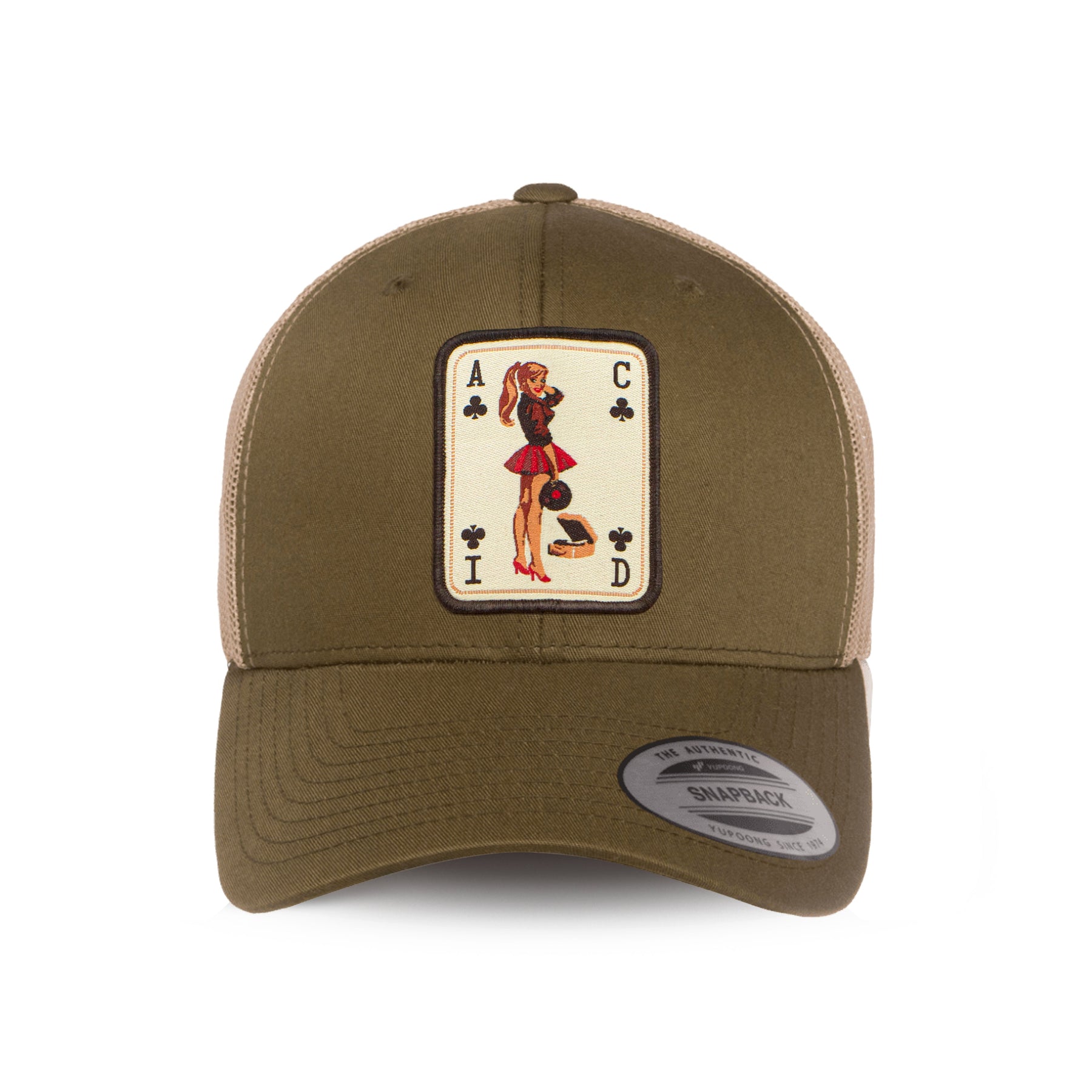 Acid Pinup Baseball Cap / Moss & Khaki – Future Past Clothing