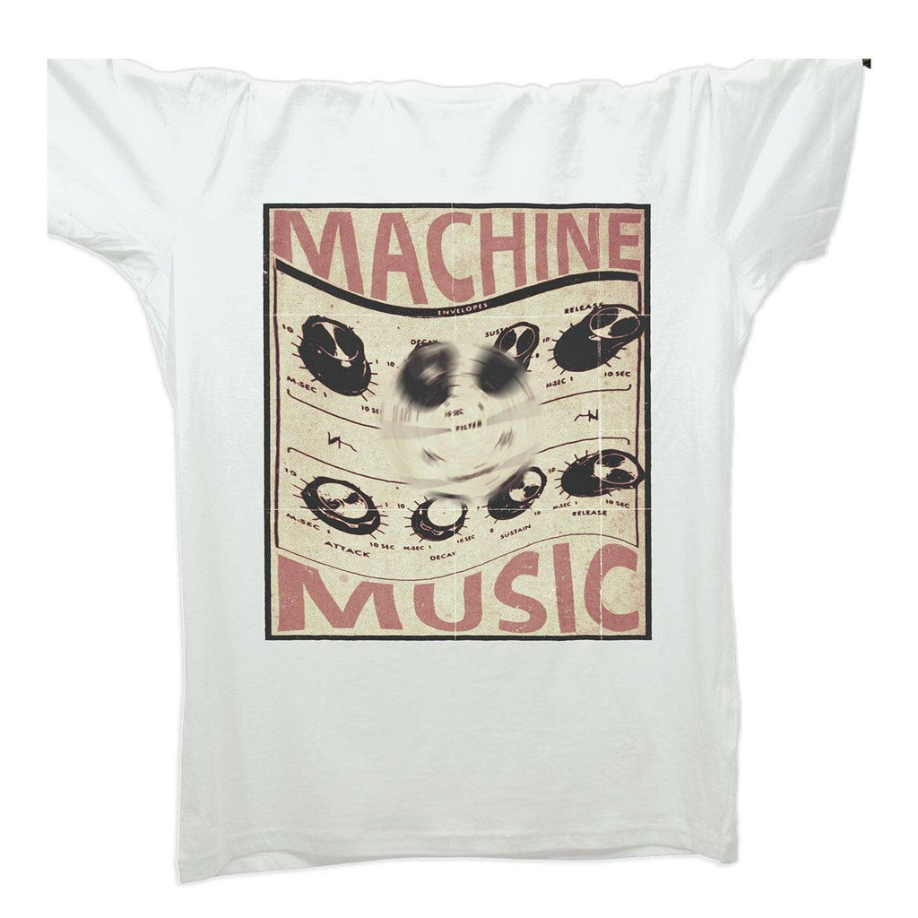Techno EDM Machine Music T-Shirt / White – Future Past Clothing